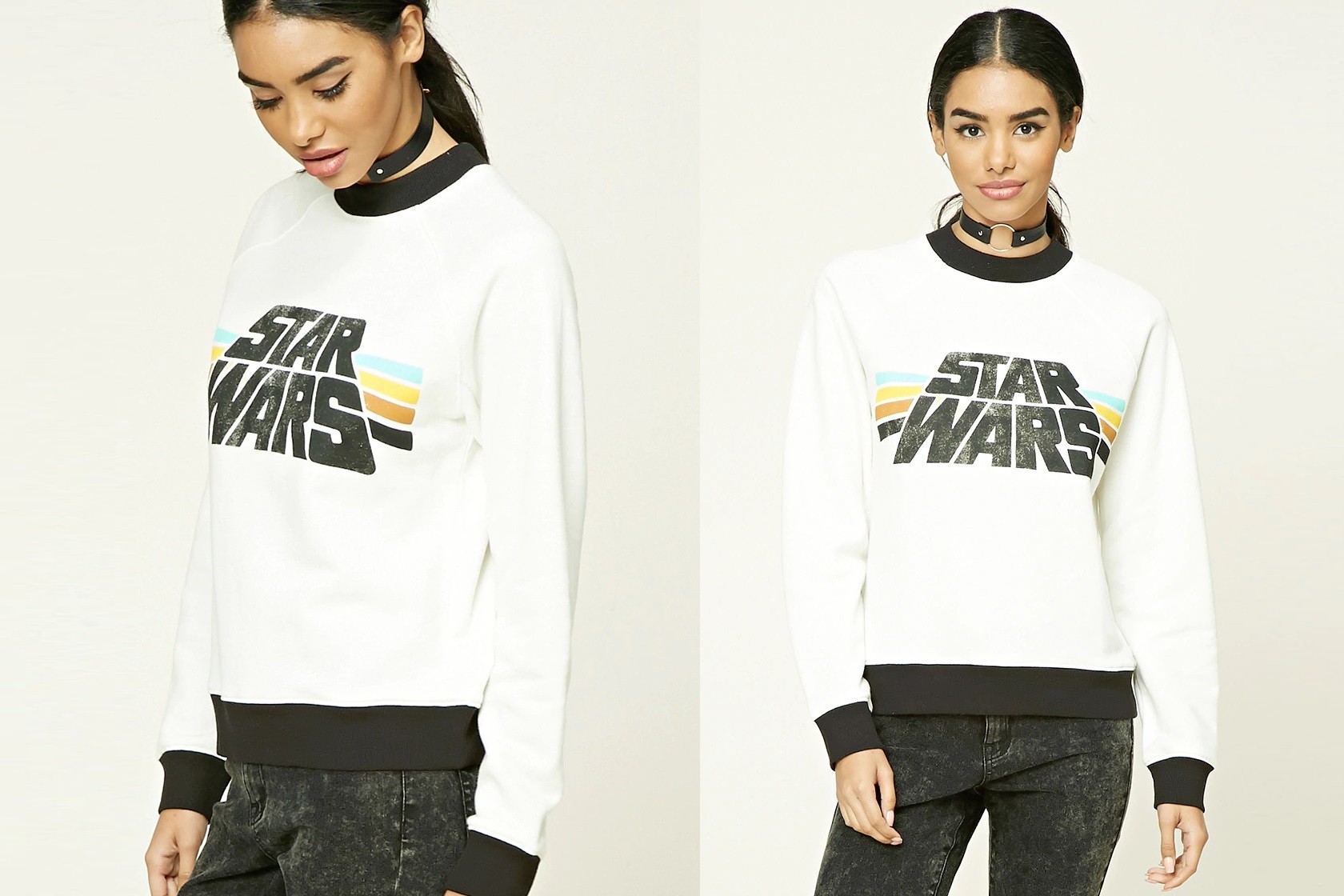 Women's Star Wars logo ringer sweatshirt - The Kessel Runway