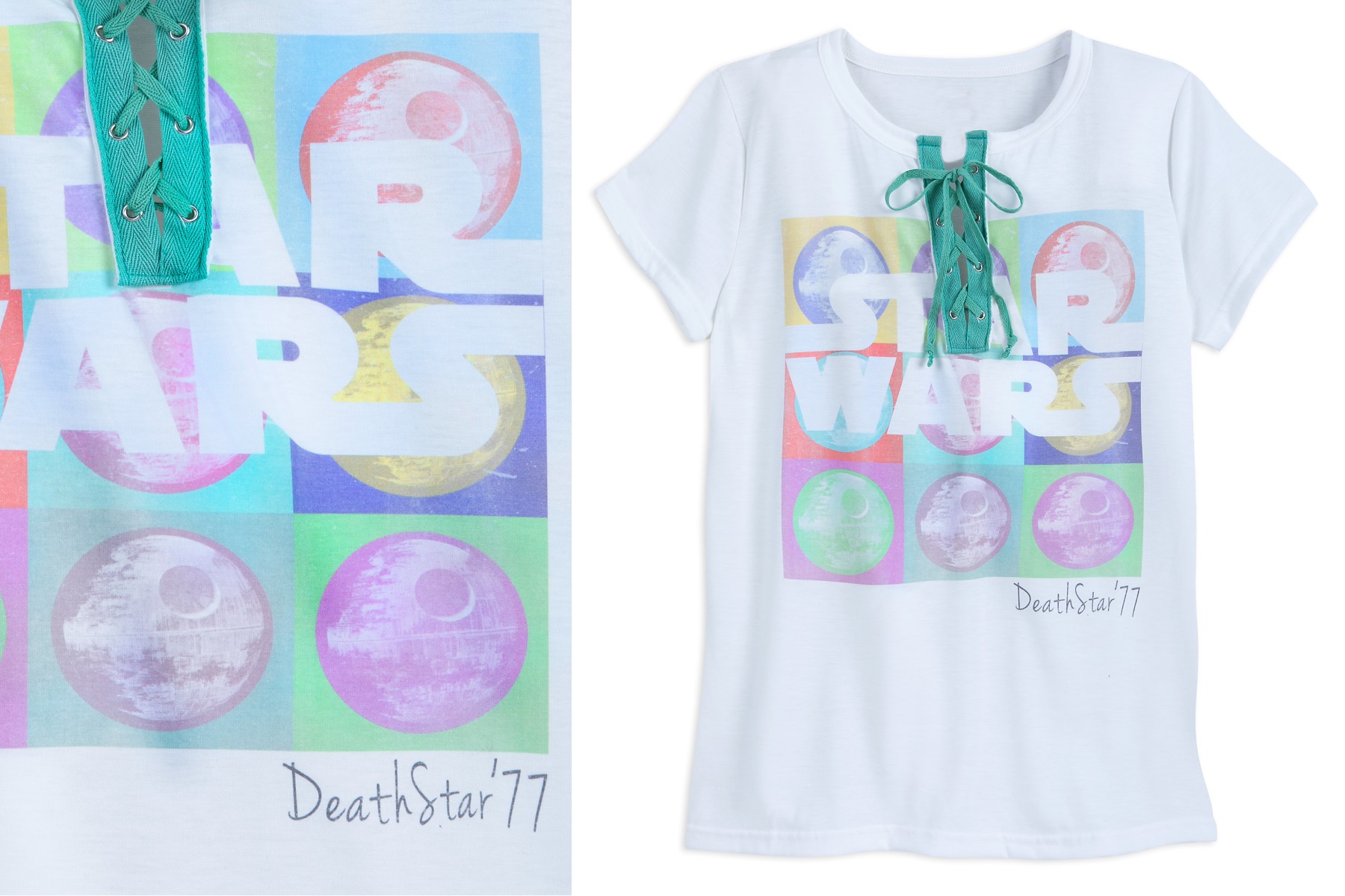 New Women's Death Star Laced Up T-Shirt - The Kessel Runway