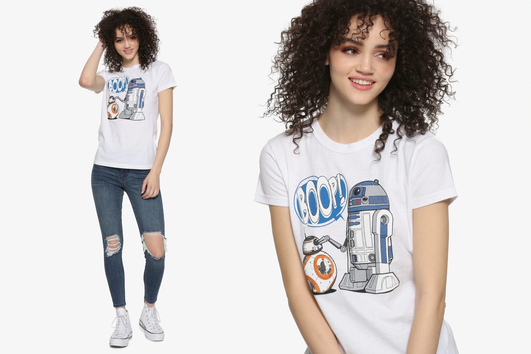 Women's Star Wars R2-D2 & BB-8 Boop T-Shirt - The Kessel Runway